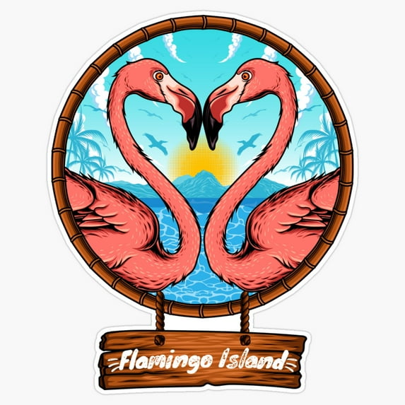DOPASTICKER Flamingo Sticker, Phone Sticker Water Bottle Sticker Car ...