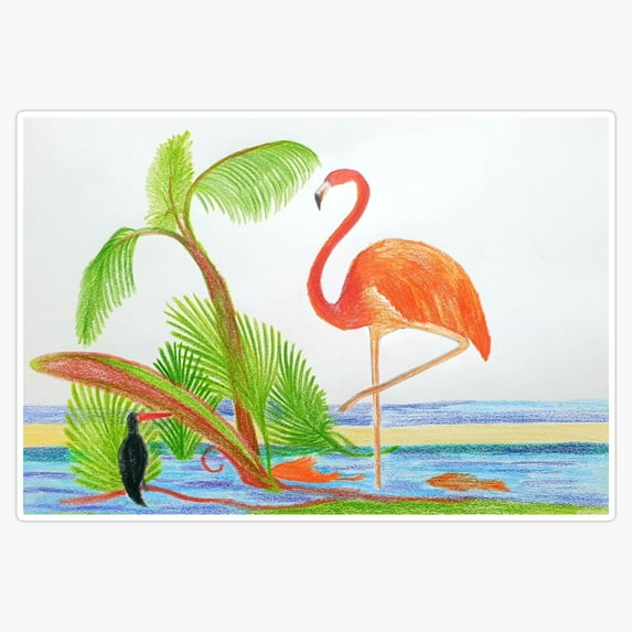 DOPASTICKER Flamingo Sticker, Phone Sticker Water Bottle Sticker Car ...