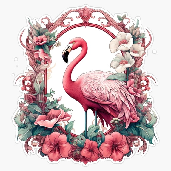 DOPASTICKER Flamingo Sticker, Phone Sticker Water Bottle Sticker Car ...
