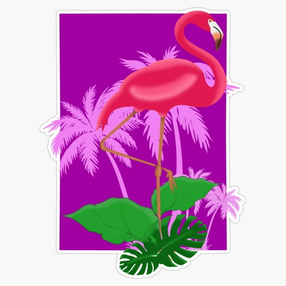 DOPASTICKER Flamingo Sticker, Phone Sticker Water Bottle Sticker Car ...