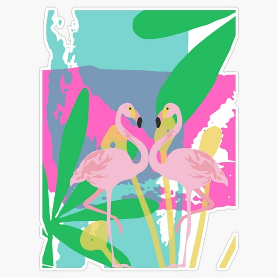 DOPASTICKER Flamingos Love Soulmates Sticker, Phone Sticker Car Sticker ...
