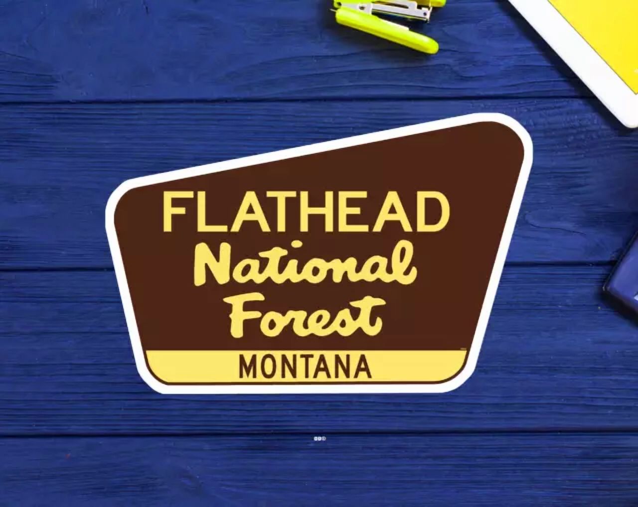DOPASTICKER Flathead National Forest Decal Montana Park Decorative ...
