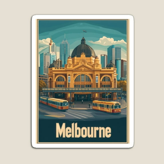 DOPASTICKER Flinders Street Station Melbourne City Travel Art Sticker ...