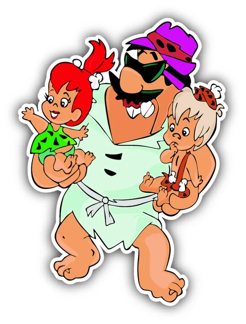 DOPASTICKER The Flintstones Pebbles Bam Bam Rubble Cartoon Sticker 4 ...