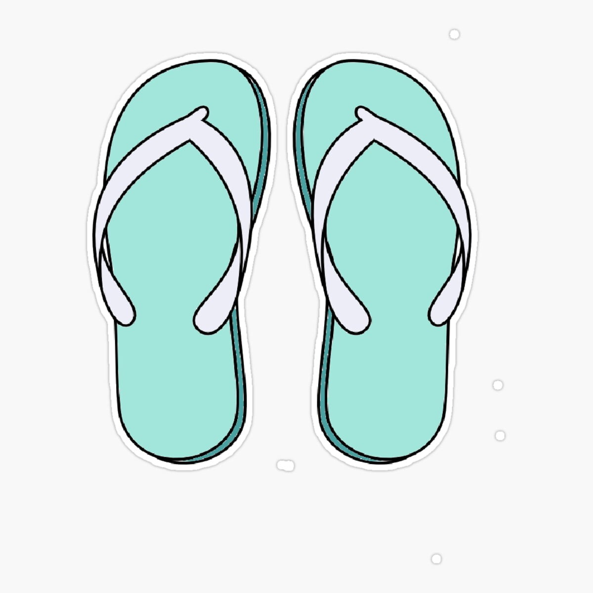 DOPASTICKER Flip Flops Sticker, Phone Sticker Water Bottle Sticker Car ...