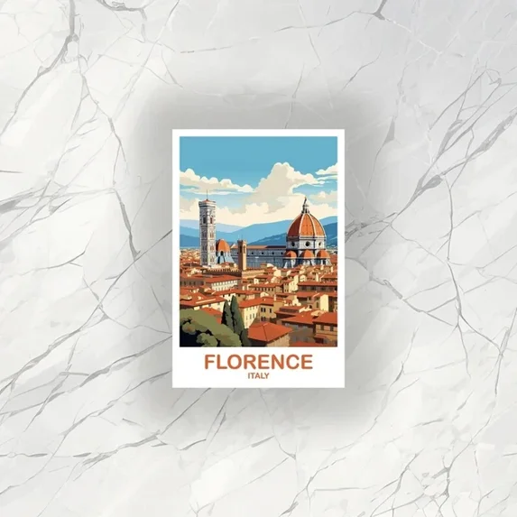DOPASTICKER Florence & Venice Travel Sticker Italy Art, Florence Travel ...