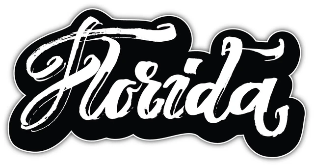 DOPASTICKER Florida Usa State Car Sticker Phone Water Bottle Stickers ...