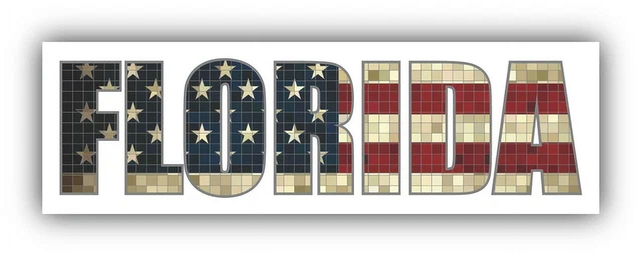 DOPASTICKER Florida Usa State Flag Sticker Decal Phone Decal Water ...