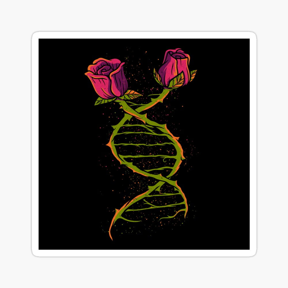 DOPASTICKER Flower Dna, Phone Sticker, Latop Sticker, Lover Gift ...