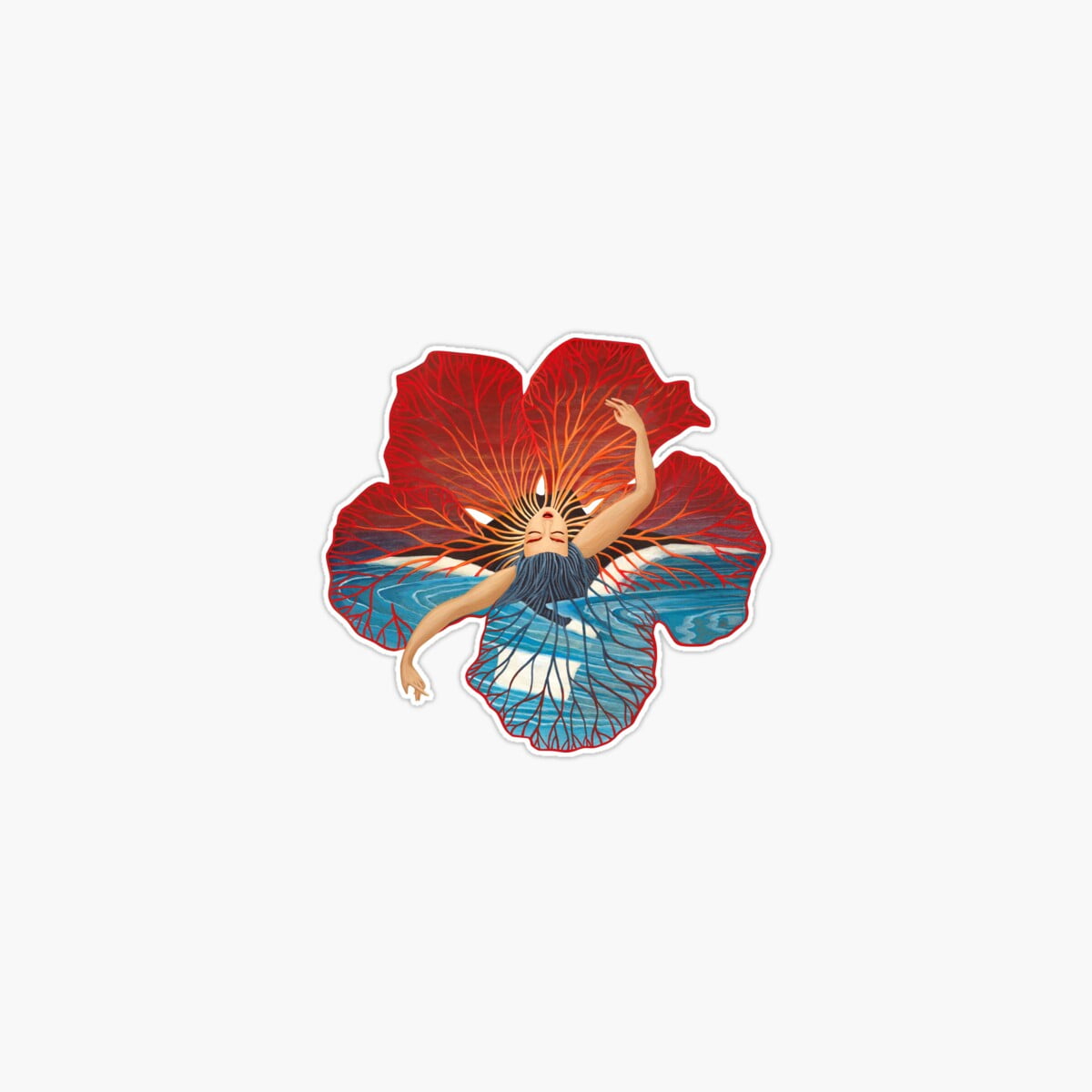 DOPASTICKER Flower Hawaii Pele Sticker, Phone Sticker Car Stickers ...