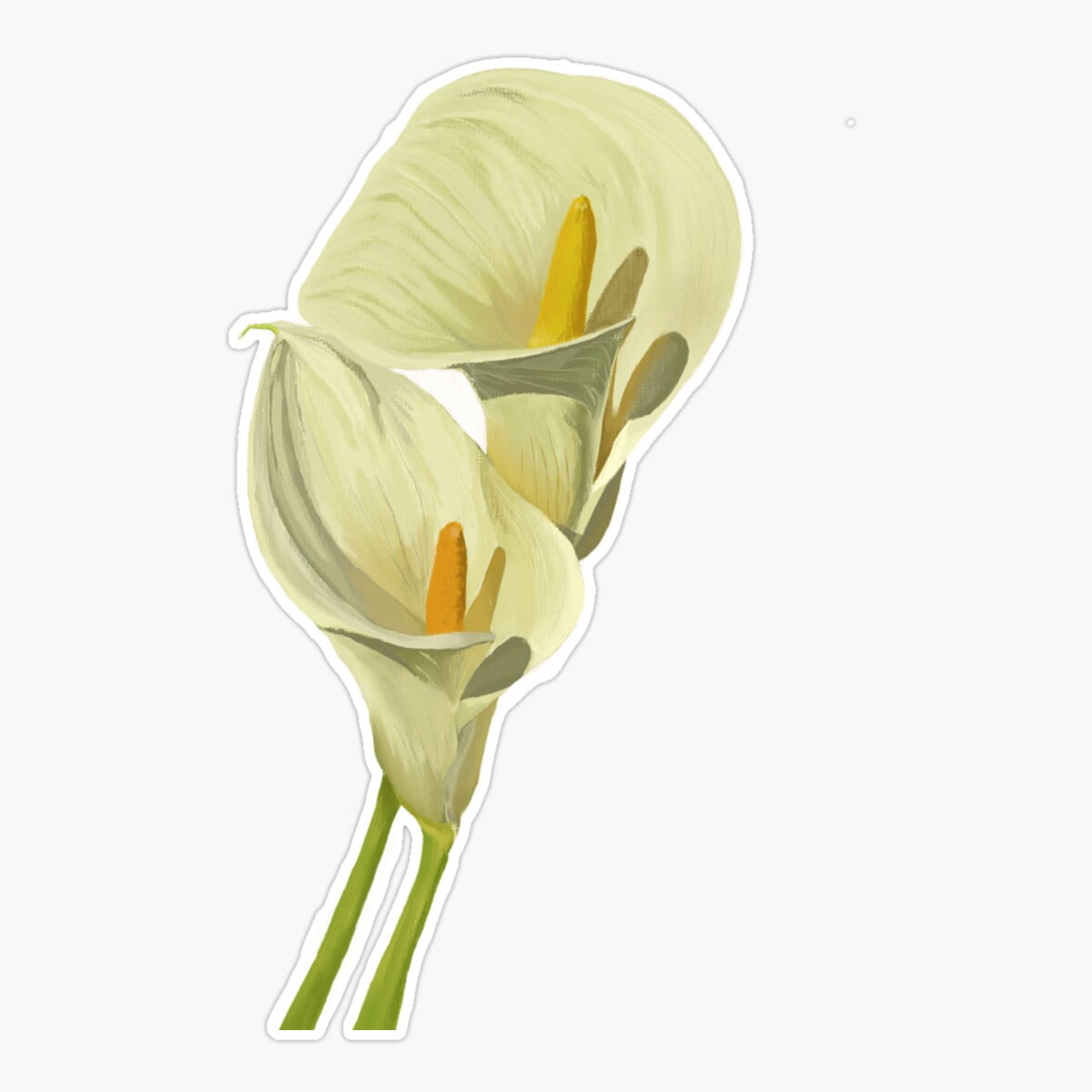 DOPASTICKER Flower Lily Sticker, Phone Sticker Water Bottle Sticker Car ...