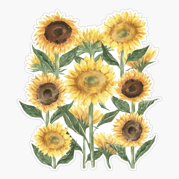 DOPASTICKER Flower Market California Sunflowers Sticker, Phone Sticker ...