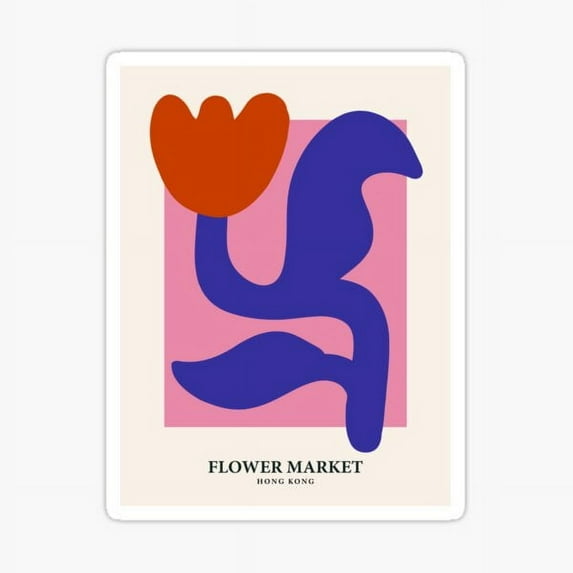 DOPASTICKER Flower Market, Hong Kong, Colorful Print, Indie Decor ...
