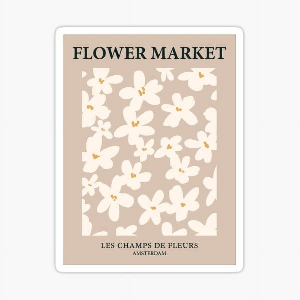 DOPASTICKER Flower Market Print, Amsterdam, Neutral Art Print, Beige ...