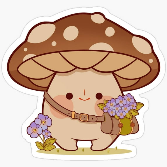 DOPASTICKER Flower Picking Mushroom Perfect Gift Everyone Phone Decal ...