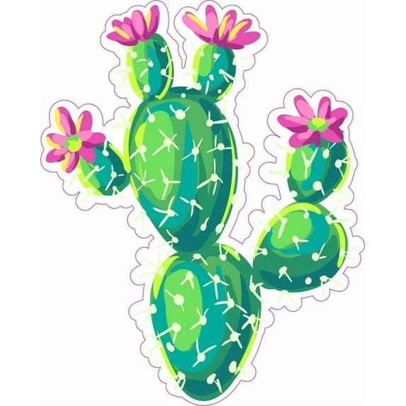 DOPASTICKER Flowering Cactus Sticker Phone Sticker, Latop Sticker ...