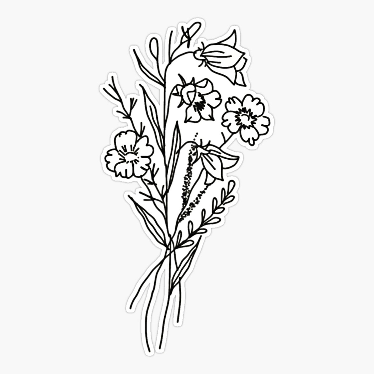 DOPASTICKER Flowers Sticker, Phone Sticker Car Stickers, Birthday Gift ...