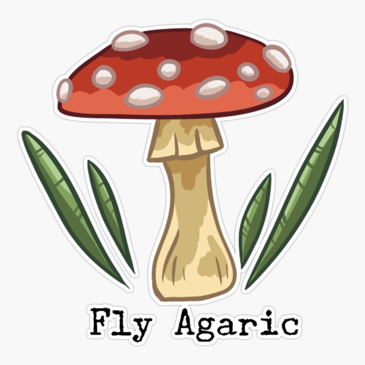 DOPASTICKER Fly Agaric Mushroom Sticker, Phone Sticker Water Bottle ...