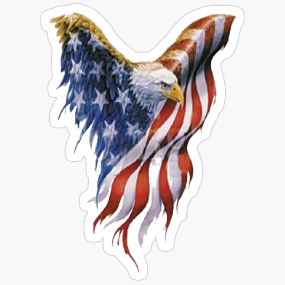 DOPASTICKER Flying Eagle Sticker Fourth Of July Sticker, Memorial Day Sticker, Independence Day ...