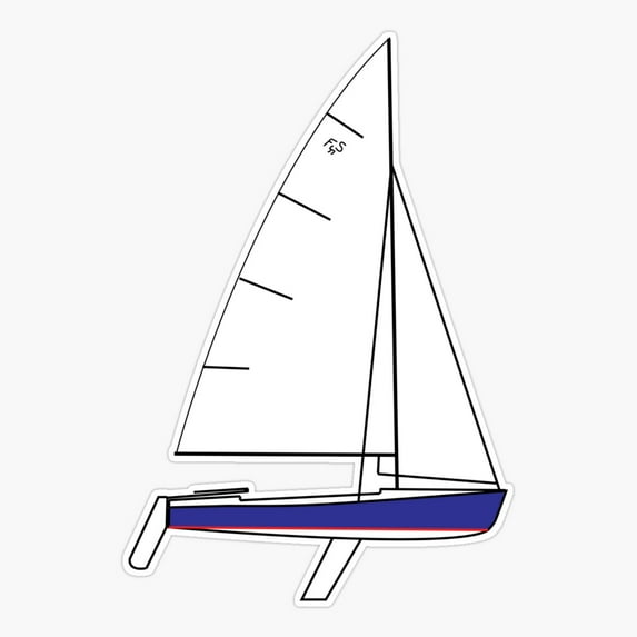 DOPASTICKER Flying Scot Sailboat Sticker, Phone Sticker Water Bottle ...
