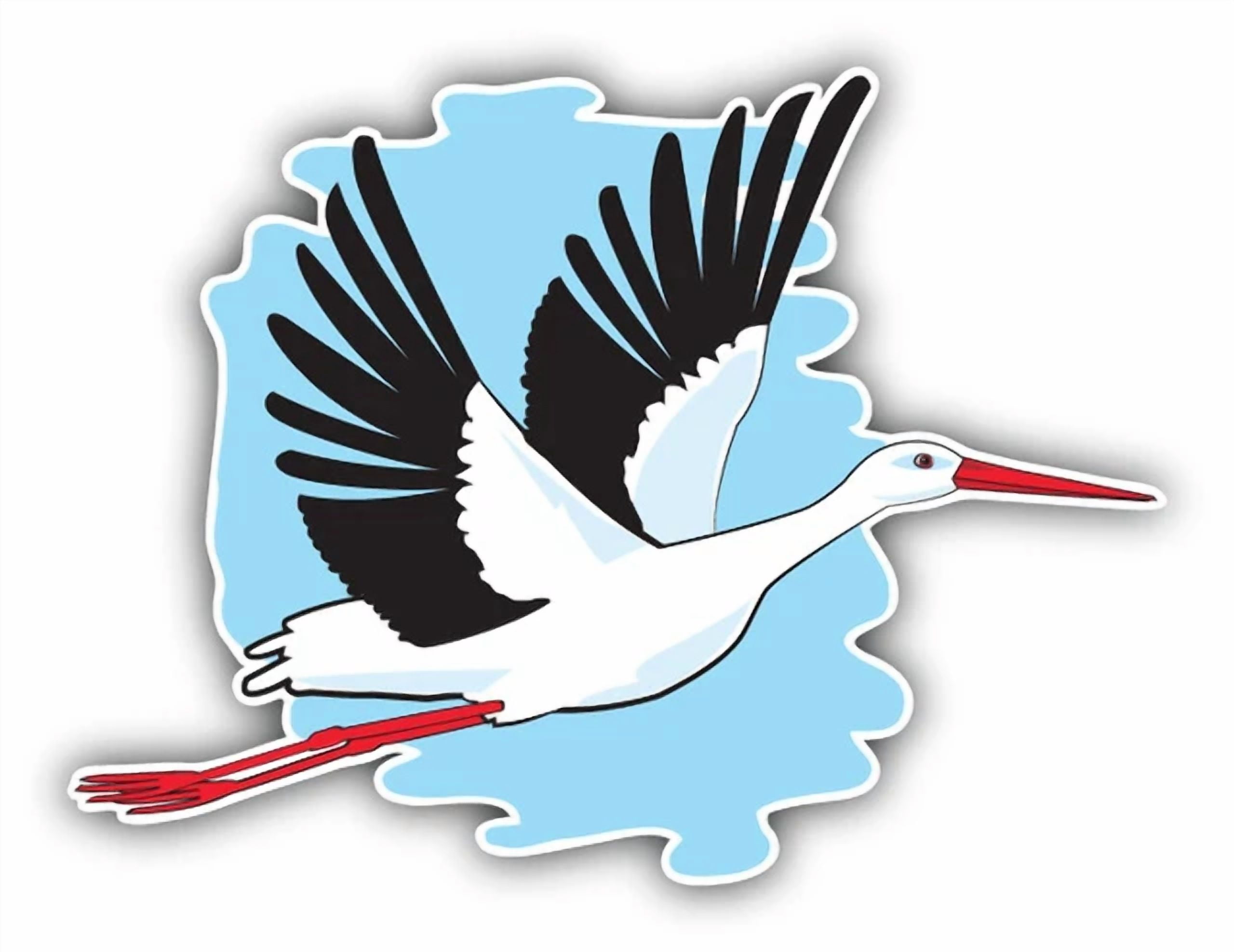 DOPASTICKER Flying Stork Car Sticker Phone Water Bottle Stickers, Cars ...