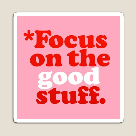 DOPASTICKER Focus On The Good Stuff {Pink & Red Version} Sticker ...