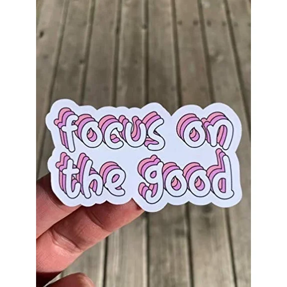 DOPASTICKER Focus On The Good Sticker Phone Decal Water Bottle Stickers ...