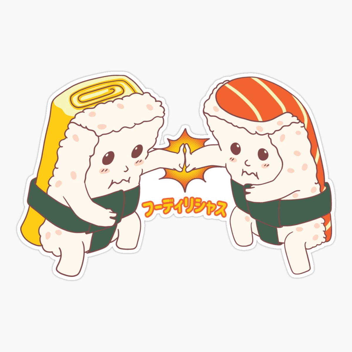 DOPASTICKER Foodilicious, Cute Sumo Sushi Sticker, Phone Sticker Car ...