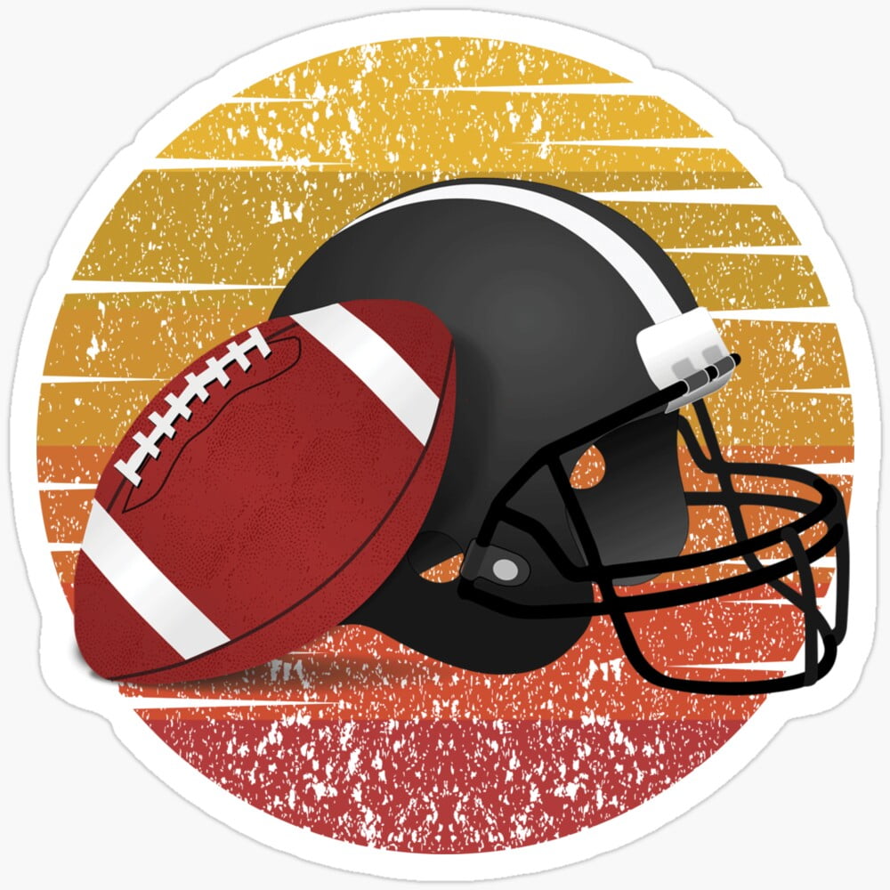 DOPASTICKER Football Lovers Gift, Football Retro Vintage Sunset Gift ...