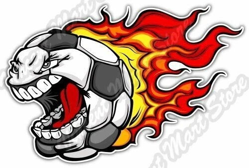 DOPASTICKER Football Soccer Angry Screaming Ball Car Sticker Decal ...