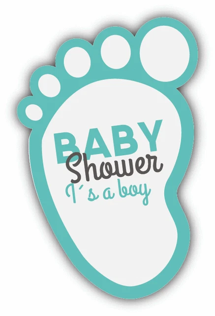 DOPASTICKER Footprint Baby Shower It'S A Boy Sticker Decal Phone Decal ...