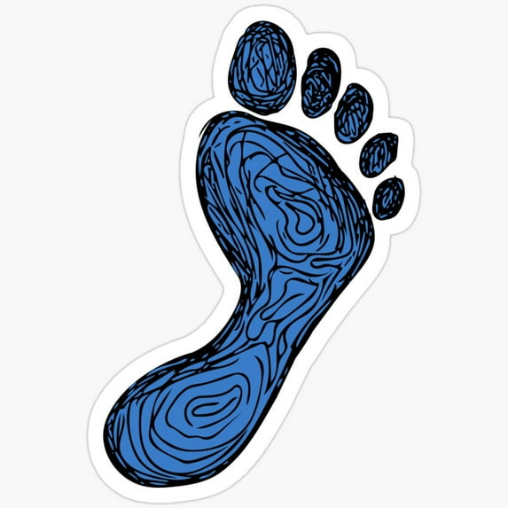 DOPASTICKER Footprint Drawing Sticker Phone Decal Water Bottle Stickers ...