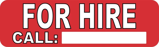 DOPASTICKER For Hire Call Blank Sticker Phone Sticker, Latop Sticker ...