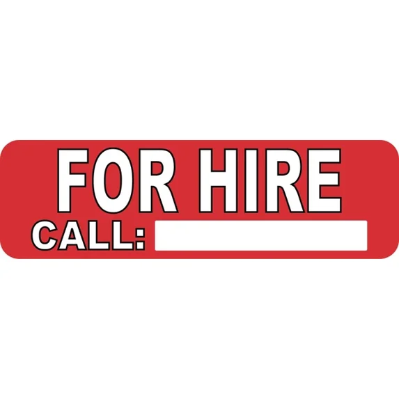 DOPASTICKER For Hire Call Blank Sticker Phone Sticker, Latop Sticker ...