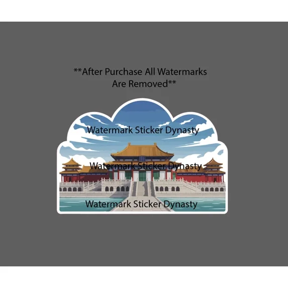 DOPASTICKER Forbidden City Sticker China Travel History Sticker Phone ...