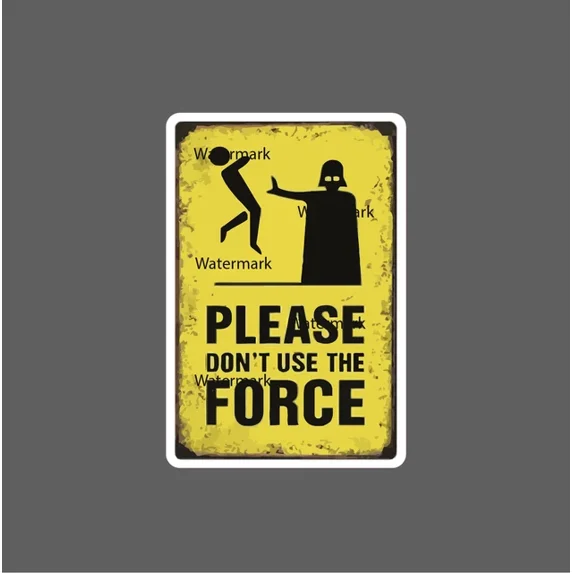 DOPASTICKER Force Sticker Caution Sticker Phone Sticker, Latop Sticker ...