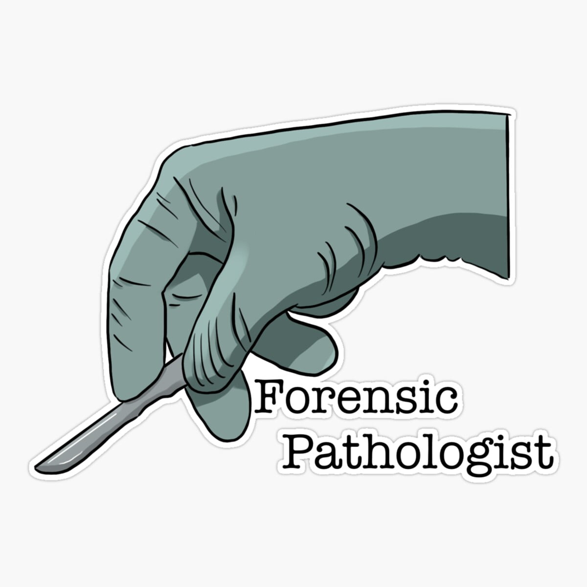 DOPASTICKER Forensic Pathologist Sticker, Phone Sticker Water Bottle ...