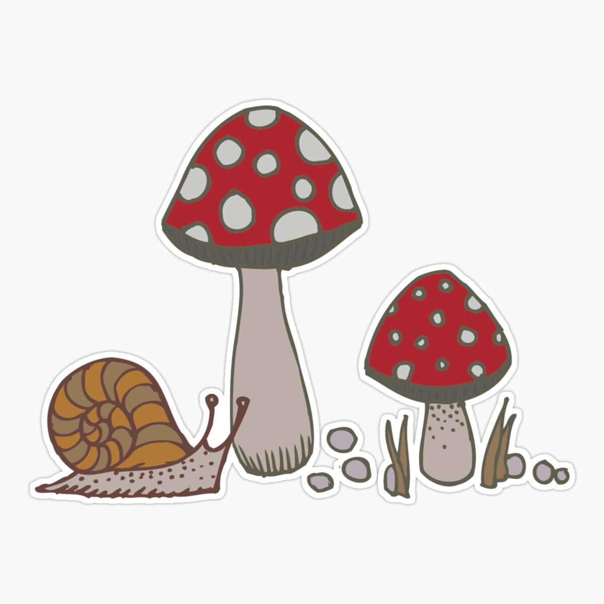 DOPASTICKER Forest Floor - Fun Fungus Pattern By Cecca s Sticker, Phone ...