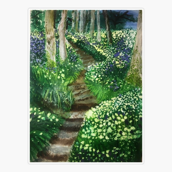 DOPASTICKER Forest Path Sticker, Phone Sticker Water Bottle Sticker Car ...