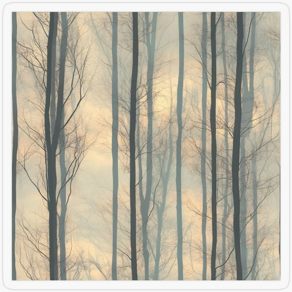 DOPASTICKER Forest Shrouded In Autumn Mist Sticker Phone Decal Water ...