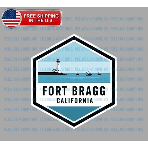 DOPASTICKER Fort Bragg California Sticker Toolbox Sticker Phone Sticker ...