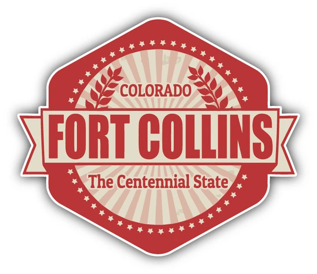 DOPASTICKER Fort Collins City Colorado State Usa Grunge Travel Sticker ...