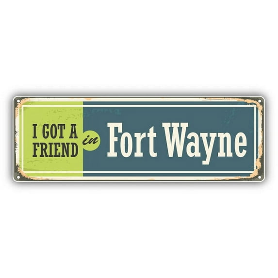 DOPASTICKER Fort Wayne Retro Travel Tin Sign Car Bumper Sticker Decal ...
