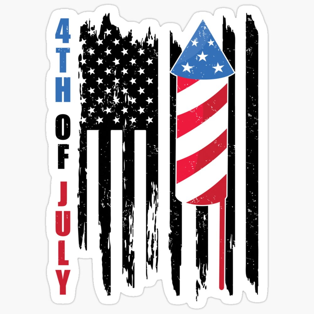 DOPASTICKER Fourth Of July Firecracker Fireworks, Independence Day ...