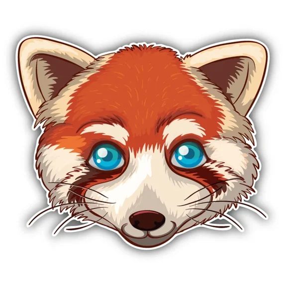 DOPASTICKER Fox Face Sticker Decal Phone Decal Water Bottle Stickers ...