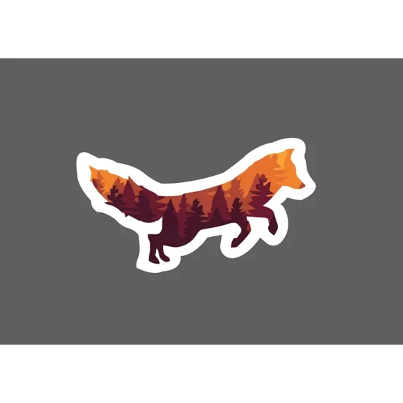 DOPASTICKER Fox Sticker Forest Sunset Animal Nature Scene Sticker Phone ...