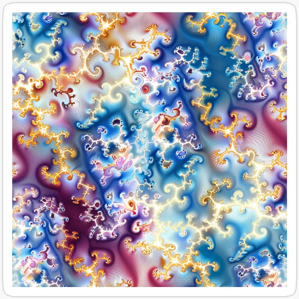 DOPASTICKER Fractals, The Echo Of Infinity Sticker Phone Decal Water ...