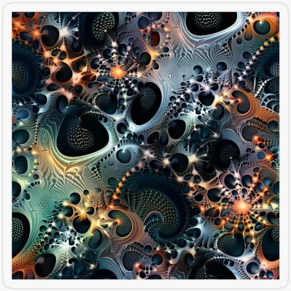 DOPASTICKER Fractals, The Echo Of Infinity Sticker Phone Decal Water ...