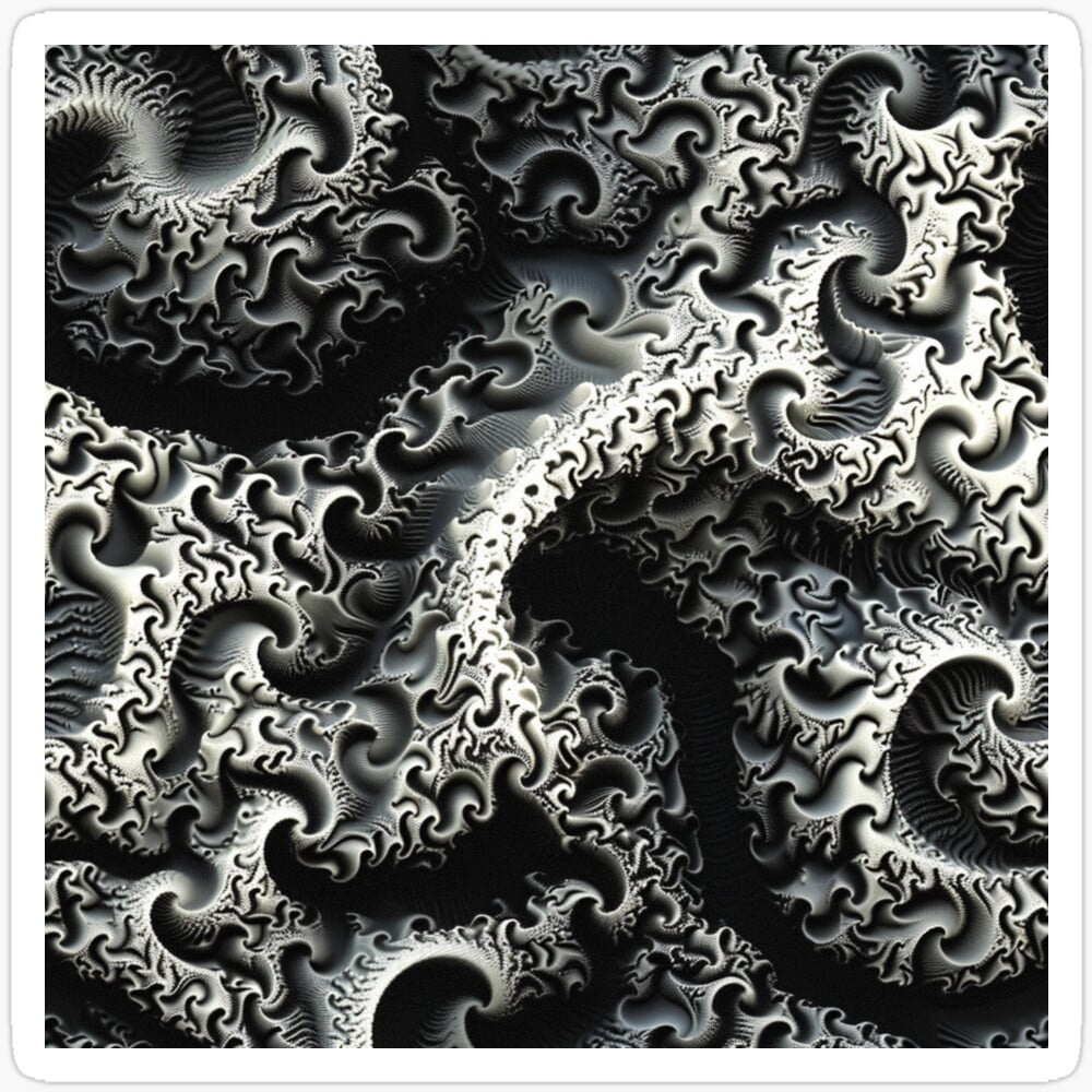DOPASTICKER Fractals, The Echo Of Infinity Sticker Phone Decal Water ...