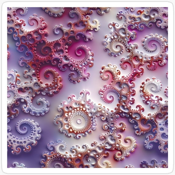 DOPASTICKER Fractals, The Echo Of Infinity Sticker Phone Decal Water ...